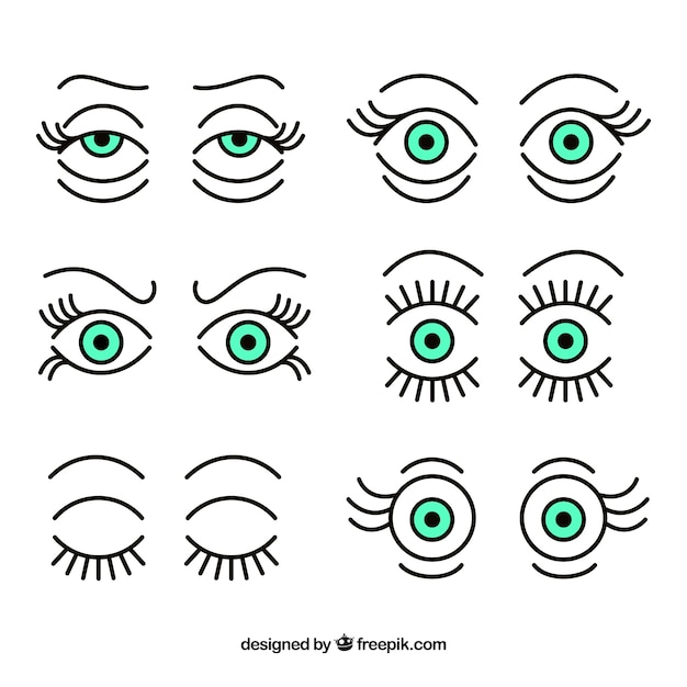 Colección de ojos expresivos | Descargar Vectores gratis Colección de ojos expresivos | Descargar Vectores gratis
