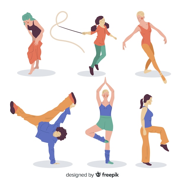 Colección Gente Haciendo Cosas Vector Gratis