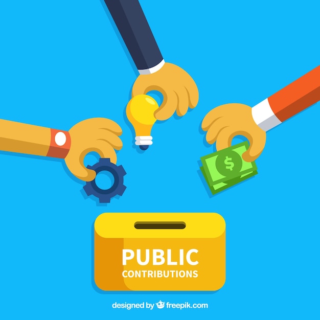 Concepto de contribuciones públicas | Vector Gratis Concepto de contribuciones públicas | Vector Gratis