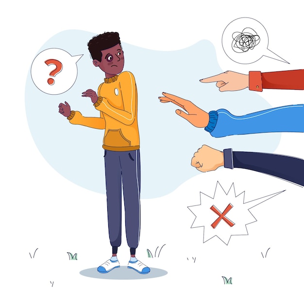 Concepto De Ilustración De Racismo Vector Gratis