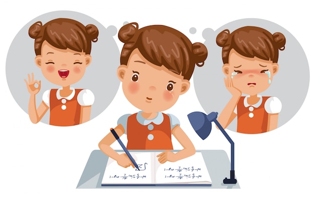 Concepto De Salud Mental Infantil De Las Niñas Sufrimiento Y Felicidad