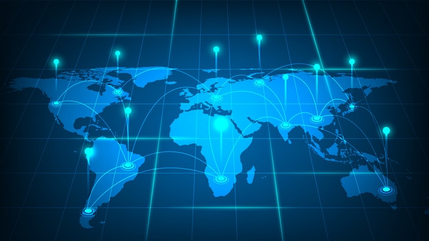 Conexión de red global, internet y concepto de conexión global | Vector ... Conexión de red global, internet y concepto de conexión global | Vector ...