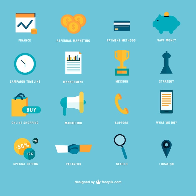 Conjunto de iconos vectoriales | Descargar Vectores gratis Conjunto de iconos vectoriales | Descargar Vectores gratis