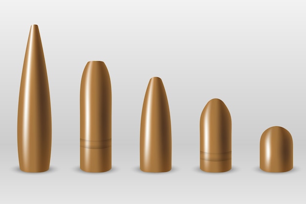 Conjunto de diferentes tipos de balas. | Vector Premium Conjunto de diferentes tipos de balas. | Vector Premium