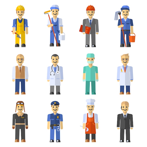 Conjunto de personas de profesión | Vector Gratis Conjunto de personas de profesión | Vector Gratis
