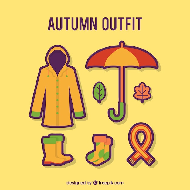 Conjunto de ropa de otoño | Vector Gratis Conjunto de ropa de otoño | Vector Gratis