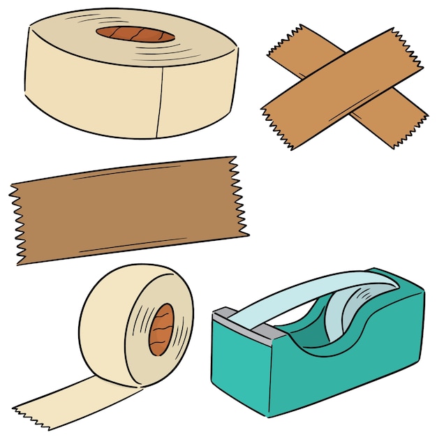 Conjunto de vectores de cinta adhesiva | Vector Premium Conjunto de vectores de cinta adhesiva | Vector Premium