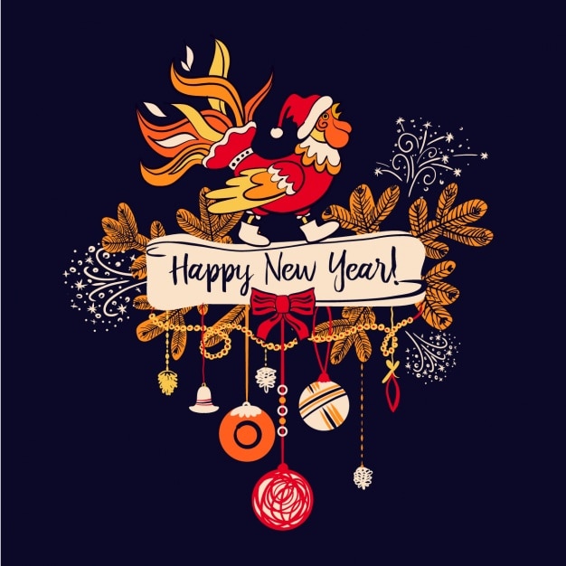 Diseño De Fondo De Año Nuevo Vector Premium