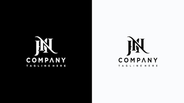 Diseño De Logotipo Letra Hn Vector Premium
