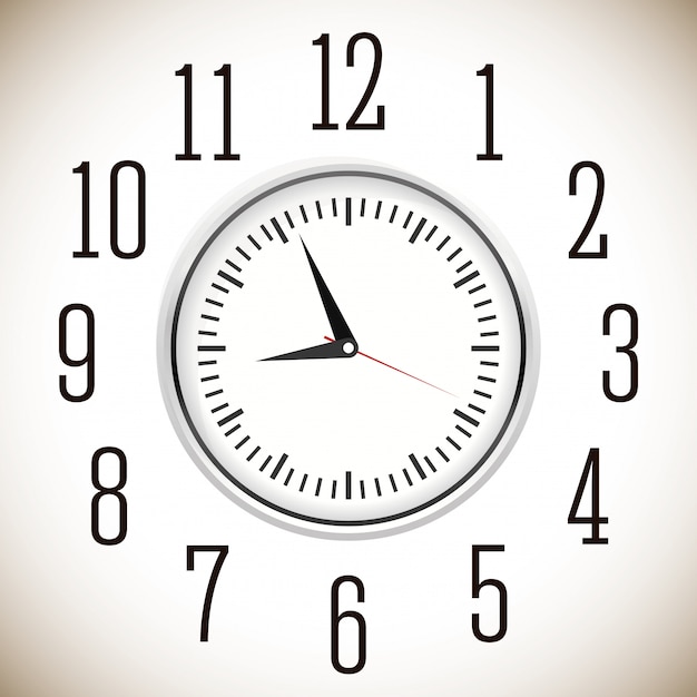 Diseño De Reloj Vector Premium