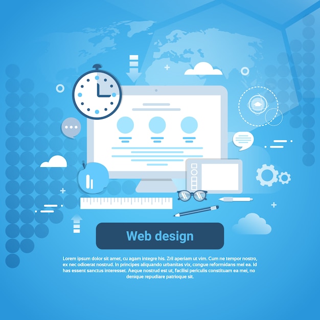 Diseño web diseño gráfico programación banner | Vector Premium Diseño web diseño gráfico programación banner | Vector Premium