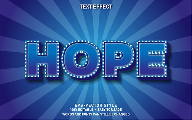 Efecto de texto editable hope premium | Vector Premium Efecto de texto editable hope premium | Vector Premium