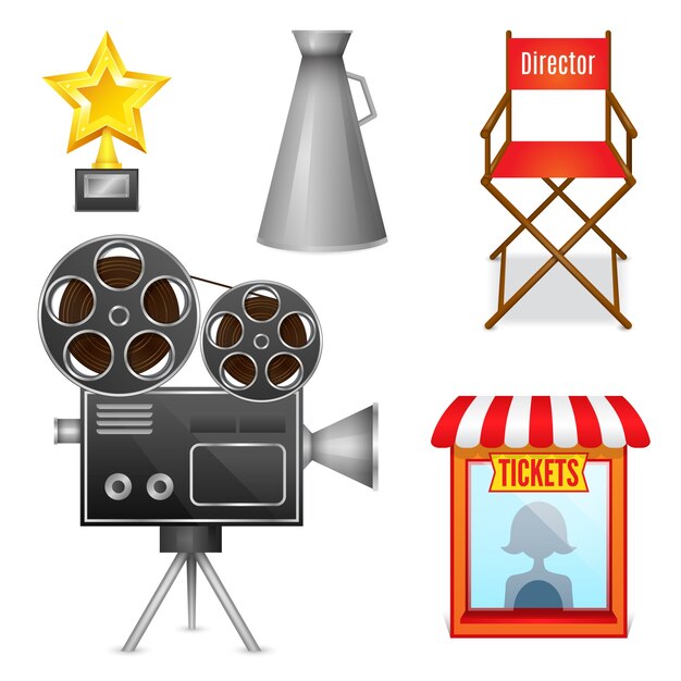 Elementos del cine | Descargar Vectores gratis Elementos del cine | Descargar Vectores gratis