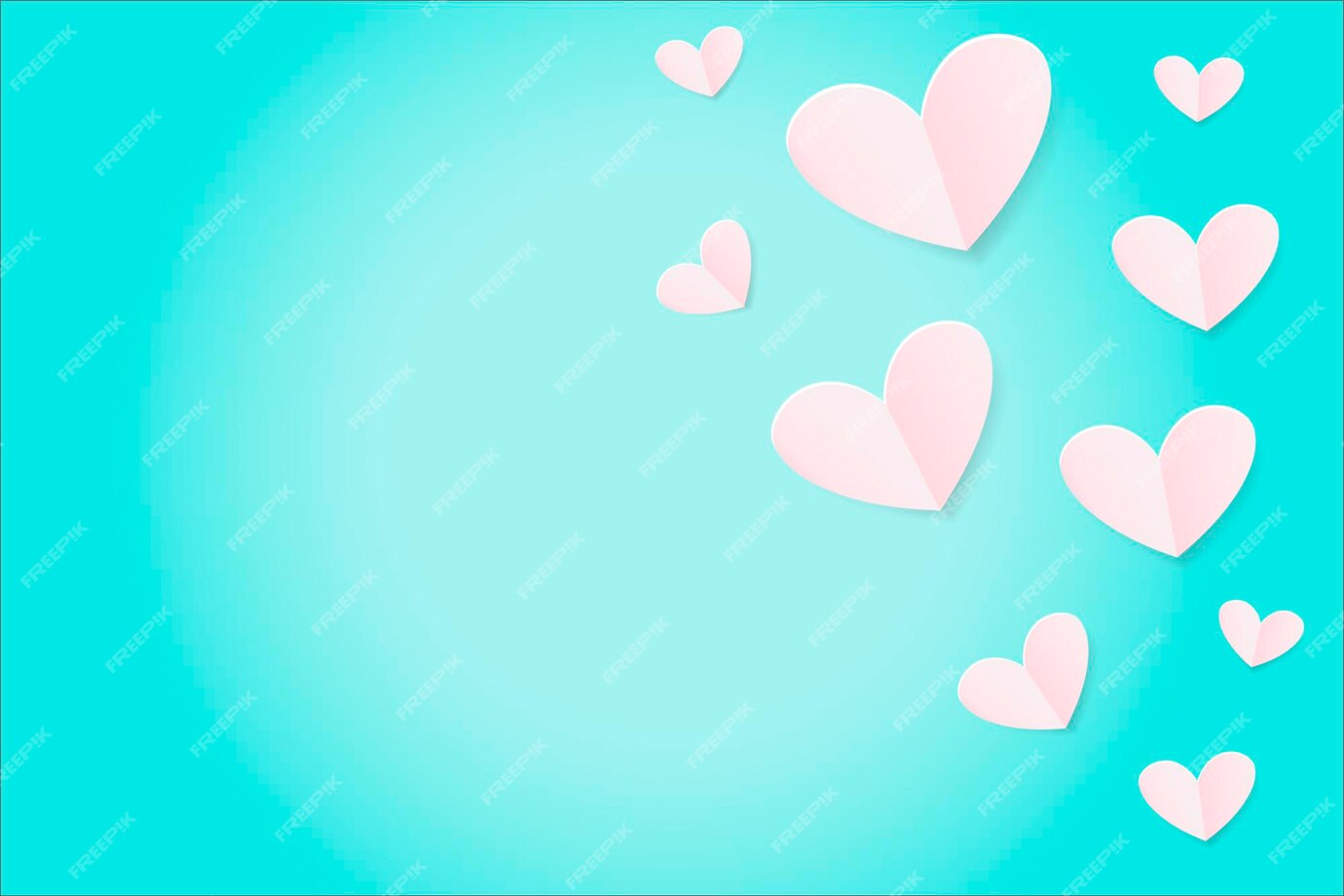 Elementos De Papel En Forma De Corazón Sobre Fondo Rosa Símbolos