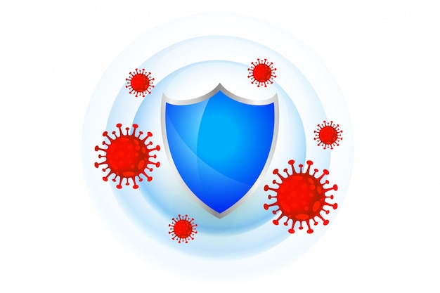 Escudo De Protección Médica Con Buen Sistema Inmunológico Vector Gratis