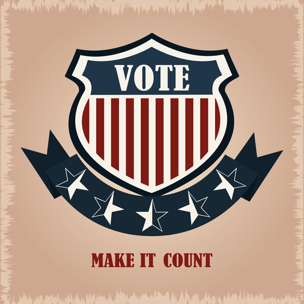 Escudo voto bandera americana, política votaciones y elecciones usa ... Escudo voto bandera americana, política votaciones y elecciones usa ...