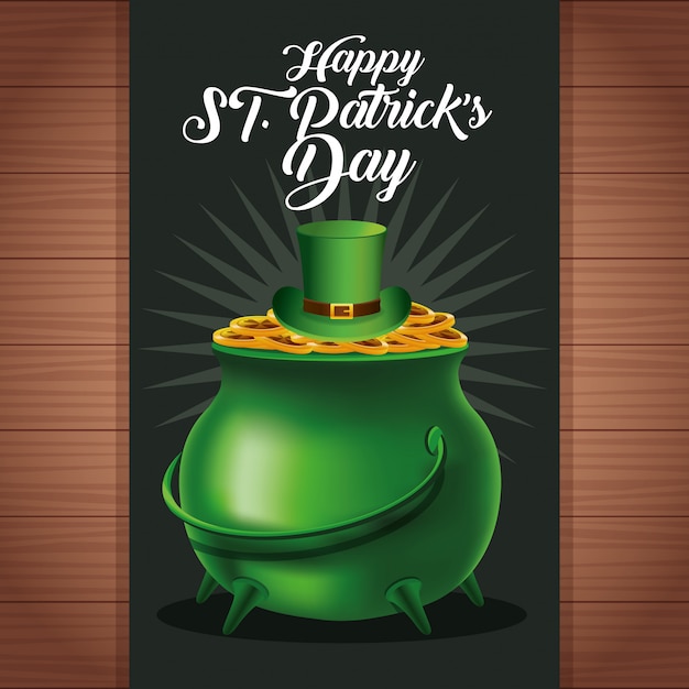 Feliz Dia De San Patricio Vector Premium