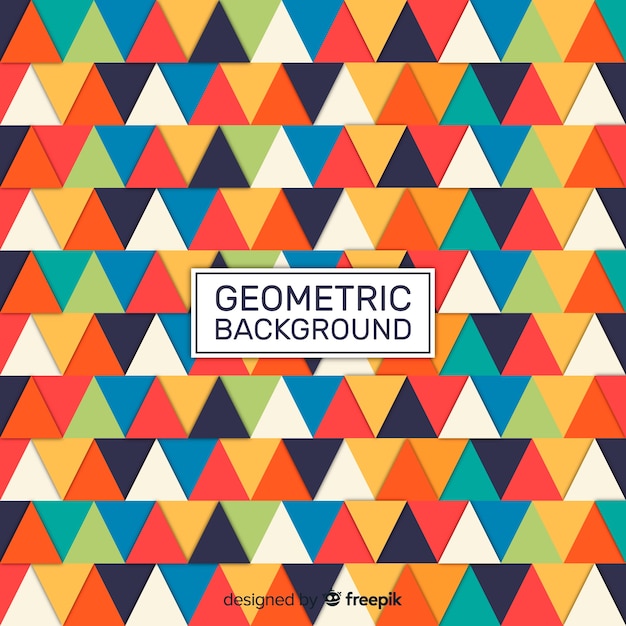 Fondo Abstracto Geométrico Colorido Vector Gratis