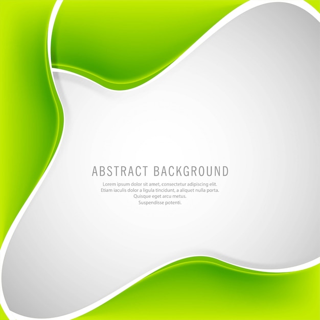 Fondo Abstracto Vector Ondulado Verde Creativo Vector Premium