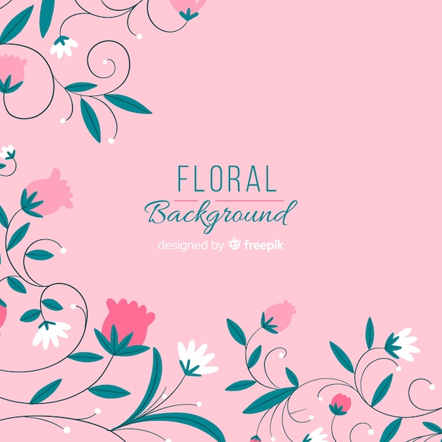 Fondo de flores dibujadas a mano | Vector Gratis Fondo de flores dibujadas a mano | Vector Gratis