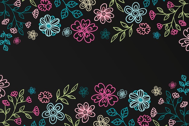 Fondo de flores dibujadas a mano | Vector Gratis Fondo de flores dibujadas a mano | Vector Gratis