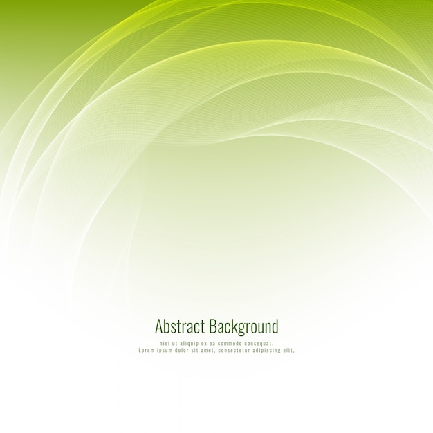Fondo Ondulado Verde Moderno Abstracto Vector Premium