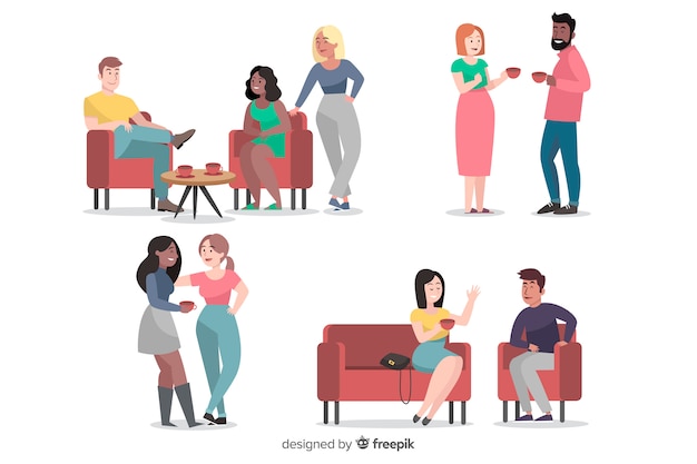 Gente Haciendo Cosas Vector Gratis