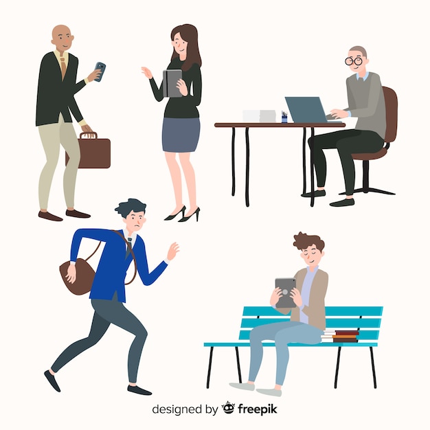 Gente Haciendo Cosas Vector Gratis