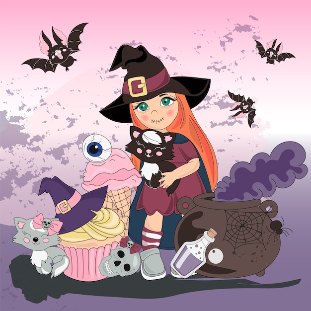 Halloween color vector illustration set halloween sonrisa | Vector Premium Halloween color vector illustration set halloween sonrisa | Vector Premium