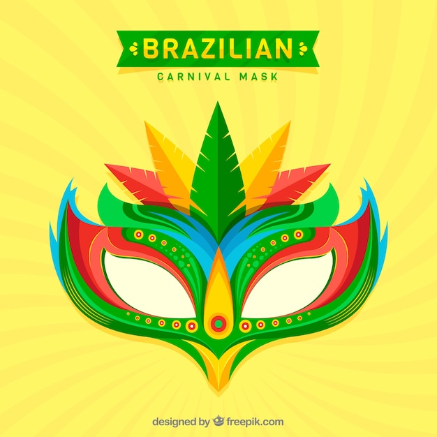 Hermoso diseño de máscara de carnaval brasileño | Vector Gratis Hermoso diseño de máscara de carnaval brasileño | Vector Gratis