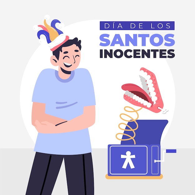 Ilustración Plana Dia De Los Santos Inocentes Vector Gratis