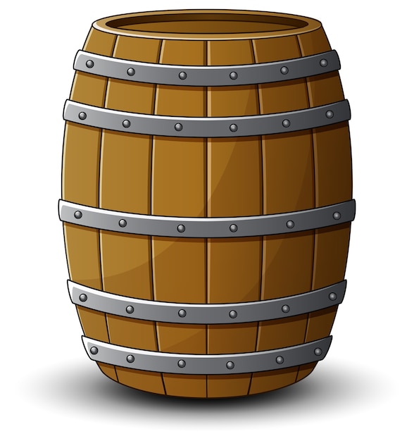 Ilustración de vector de barril de madera sobre un fondo blanco ... Ilustración de vector de barril de madera sobre un fondo blanco ...