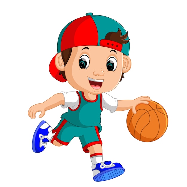 Jugador de baloncesto masculino joven | Vector Premium Jugador de baloncesto masculino joven | Vector Premium