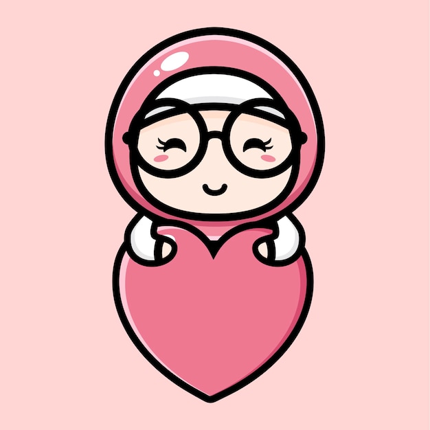 Lindo diseño de niña musulmana | Vector Premium Lindo diseño de niña musulmana | Vector Premium