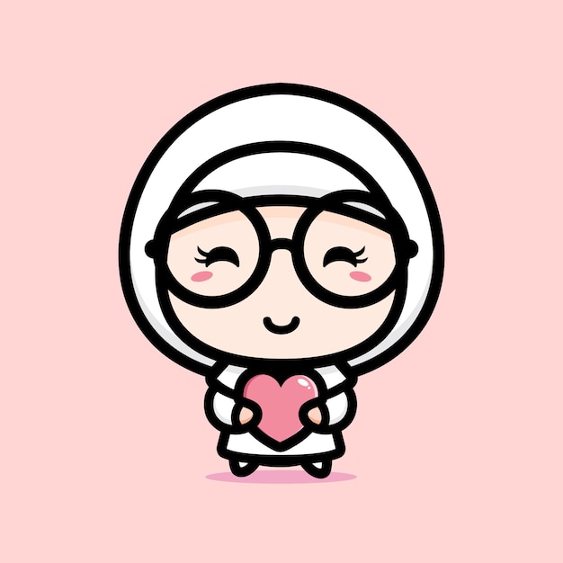 Lindo diseño de niña musulmana | Vector Premium Lindo diseño de niña musulmana | Vector Premium