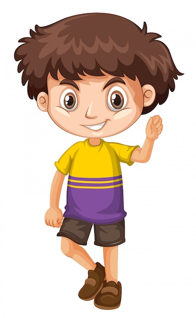 Lindo niño sonriente feliz aislado | Vector Premium Lindo niño sonriente feliz aislado | Vector Premium
