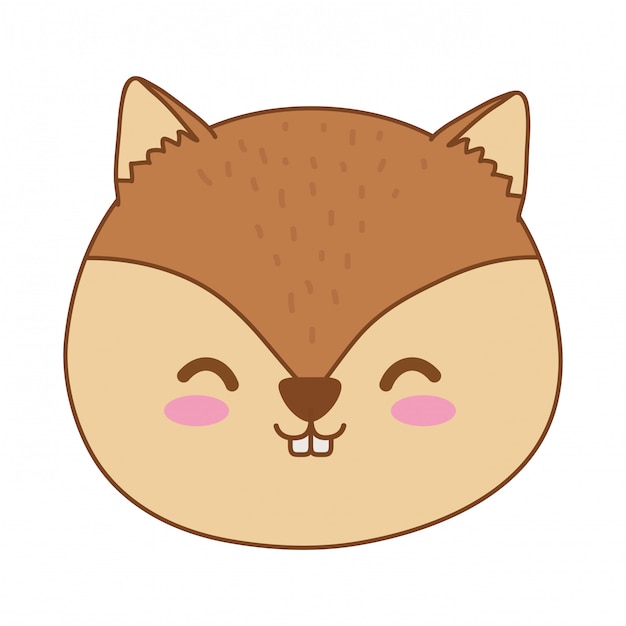 Lindo Personaje De Ardilla En El Bosque Vector Premium