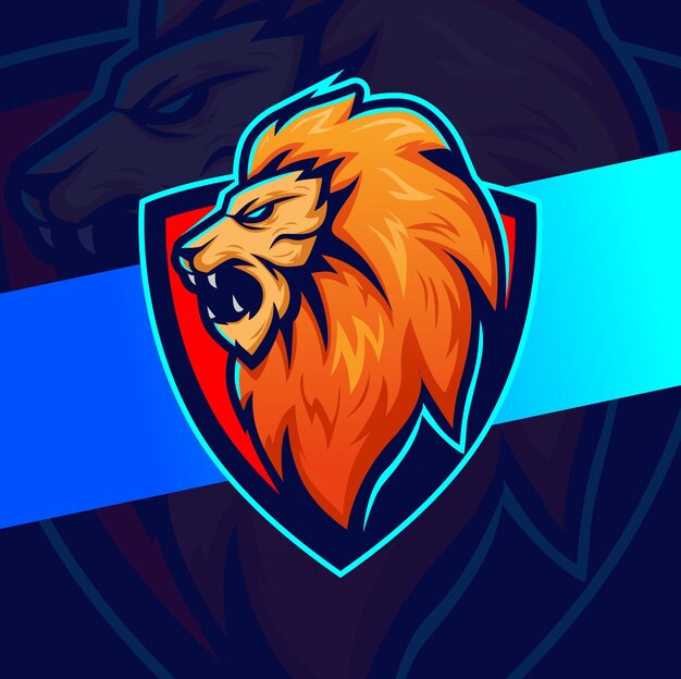 Lion fitness muscle workout mascota esport logo diseño personaje para ... Lion fitness muscle workout mascota esport logo diseño personaje para ...
