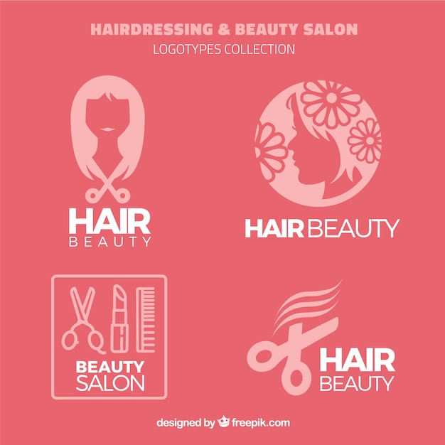 Logos De Peluquería Y Salón De Belleza Descargar Vectores Gratis