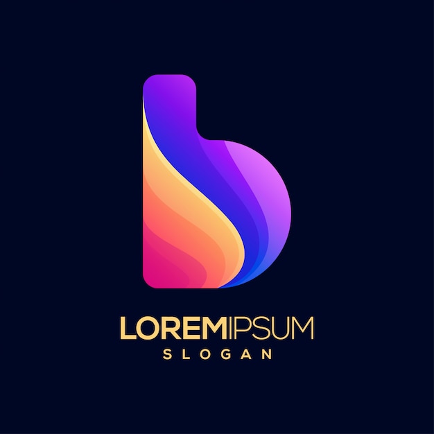 Logotipo de color degradado de letra b | Vector Premium Logotipo de color degradado de letra b | Vector Premium