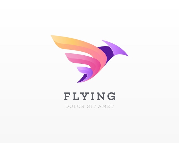Logotipo de pájaro volador | Vector Premium Logotipo de pájaro volador | Vector Premium