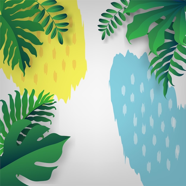 Marco de borde de diseño tropical | Vector Premium Marco de borde de diseño tropical | Vector Premium