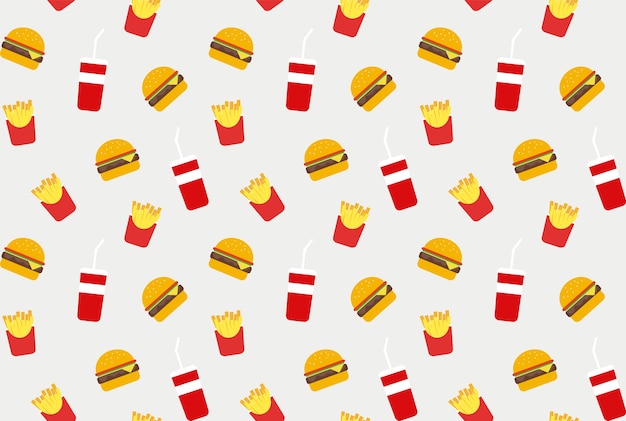 Patrón de comida rápida | Vector Premium Patrón de comida rápida | Vector Premium