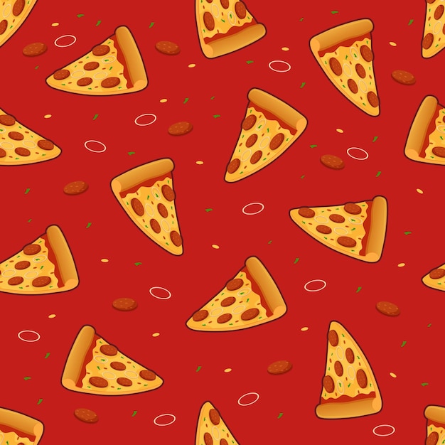 Patrón sin fisuras de rebanada de pizza | Vector Premium Patrón sin fisuras de rebanada de pizza | Vector Premium