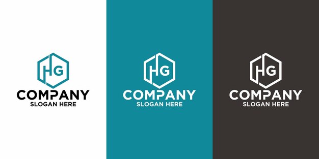 Plantilla De Diseño De Vector De Logotipo De Letra Inicial Hg Vector