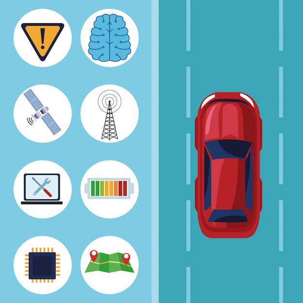 Servicio de coche de localización gps | Vector Gratis Servicio de coche de localización gps | Vector Gratis