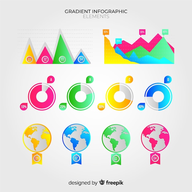 Set de elementos infográficos | Vector Gratis Set de elementos infográficos | Vector Gratis