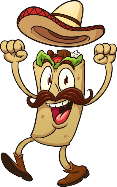 Taco de dibujos animados | Descargar Vectores Premium Taco de dibujos animados | Descargar Vectores Premium