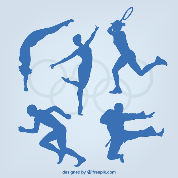 Variedad de siluetas deportivas | Descargar Vectores gratis Variedad de siluetas deportivas | Descargar Vectores gratis