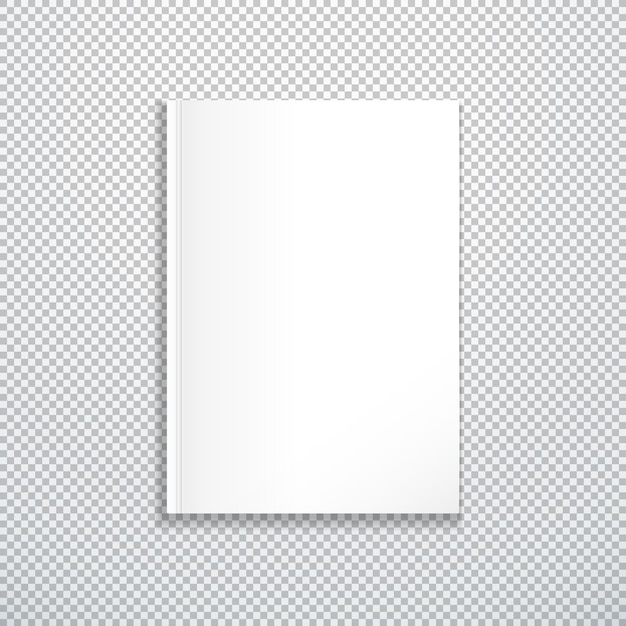 Vector Blanco En Blanco Maqueta Cubierta De Papel Vertical De Revista